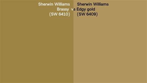Sherwin Williams Brassy Vs Edgy Gold Side By Side Comparison