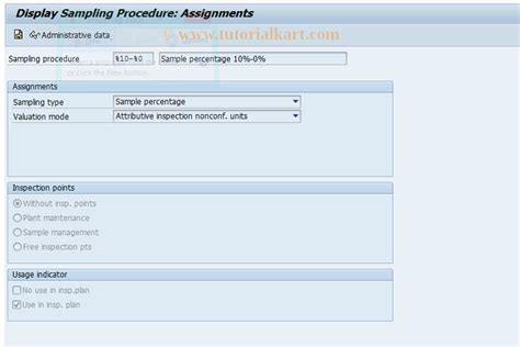 QDV SAP Tcode Display Sampling Procedure