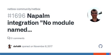 Napalm Integration No Module Named Napalmbaseexceptions · Issue