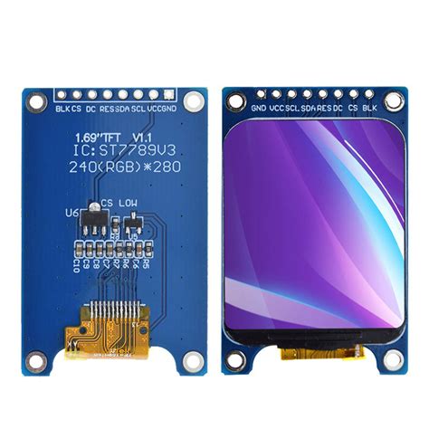 jual 1 69 inch 1 69 color tft display module hd ips lcd led screen 240x280 spi interface st7789