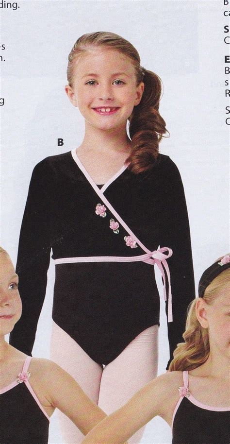 Black Velvet Girls Wrap Top Pink Rosettes And Trim Dance Skate Long