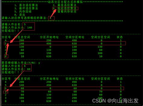 在linux环境下编写c代码，实现内存动态分区分配和释放过程。程序可以实现四个分配算法首次适应算法、最佳适应算法、最坏适应算法和临近适应 Csdn博客
