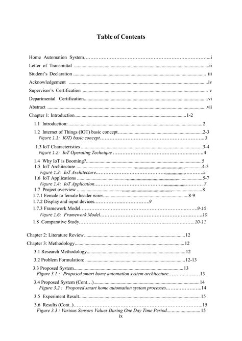 Iot Thesis Report About Home Automation System Pdf