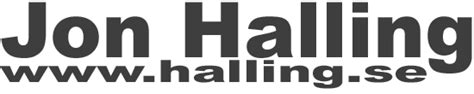 Jon Halling Hemsida Homepage