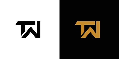 Modern And Strong Tw Logo Design 20274598 Vector Art At Vecteezy