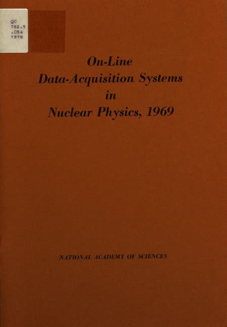 On Line Data Acquisition Systems In Nuclear Physics 1969 The National Academies Press