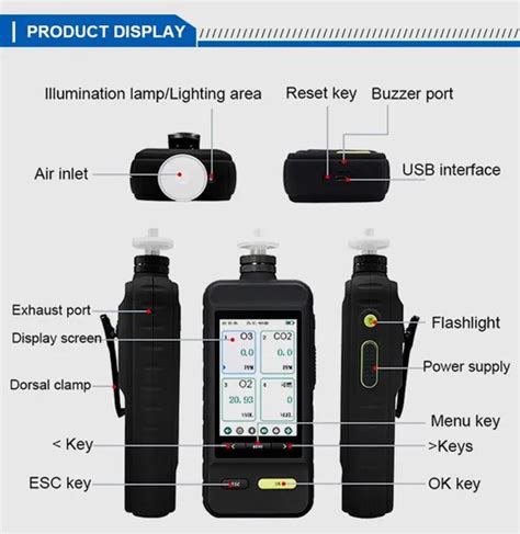 Ce Atex Factory Portable Digital Oxygen Analyzer Smart Gas Alarm Leak Detector Gas Analyzers