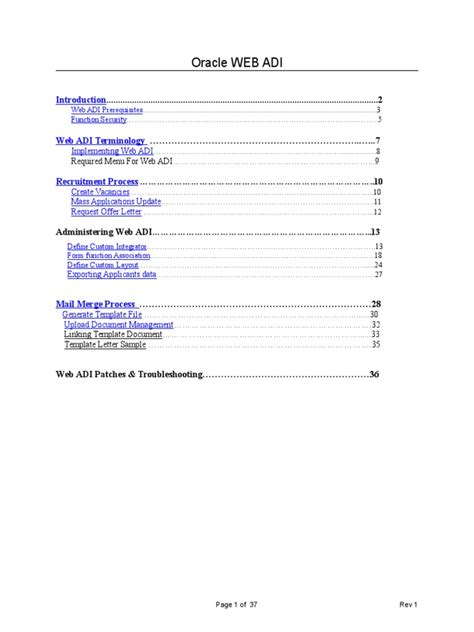Oracle Web Adi Pdf Page Layout Microsoft Excel