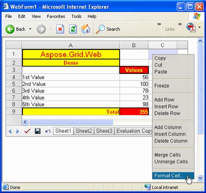 Enable Different GridWeb Modes Documentation