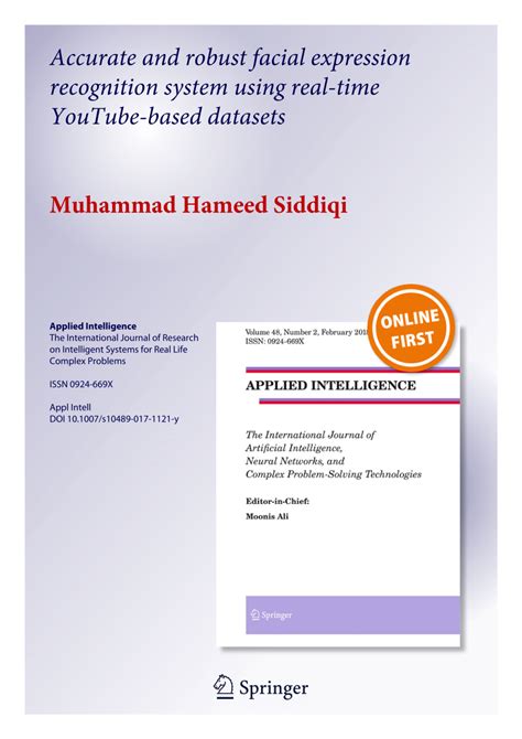 Pdf Accurate And Robust Facial Expression Recognition System Using Real Time Youtube Based