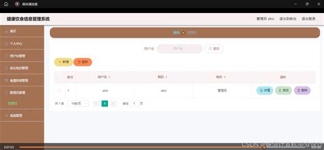 ssm毕设 健康饮食信息管理系统源码 程序 论文 csdn博客