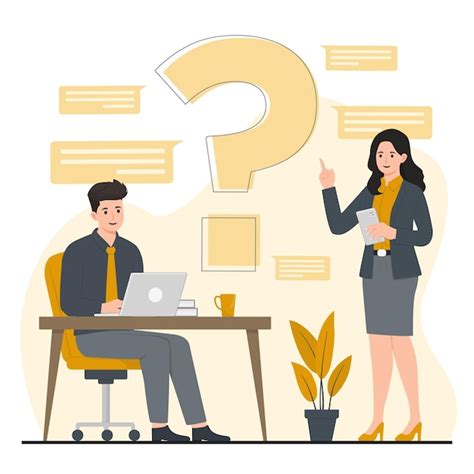 Premium Vector Flat Vector Faq Faqs Concept Illustration Frequently Asked Questions Man And