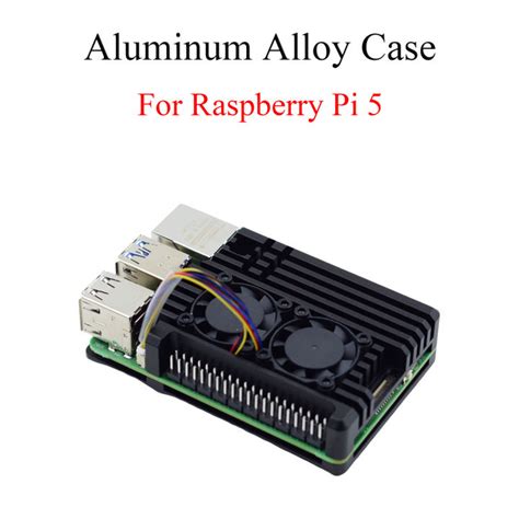 เคสอะลูมินัมอัลลอยเคส Raspberry Pi ที่หุ้มกล่องนิรภัยระบายความร้อนด้วยพัดลม Pwm สำหรับ Raspberry