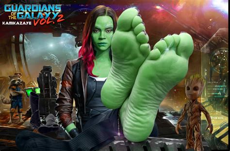 Gamora Feet By Kamikazaye On Deviantart