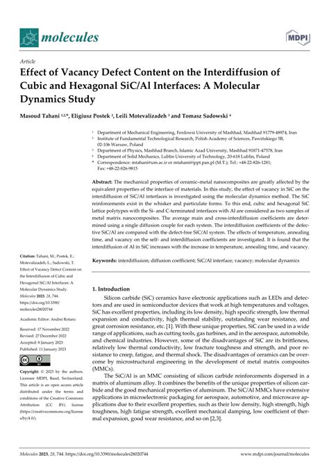 Pdf Effect Of Vacancy Defect Content On The Interdiffusion Of Cubic