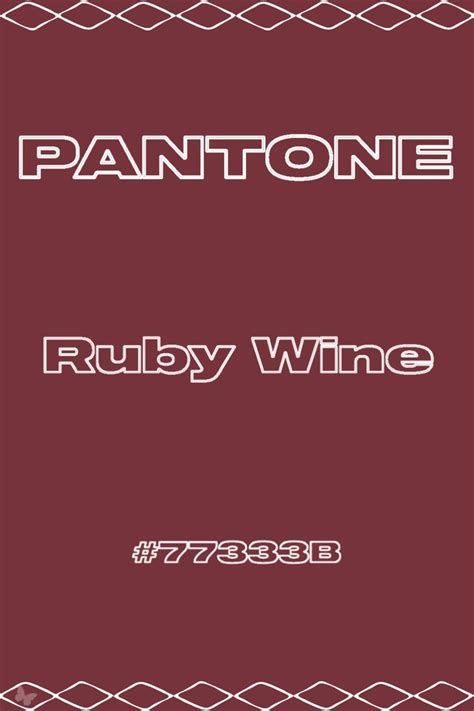 Pantone Ruby Wine Pantone Color Hex