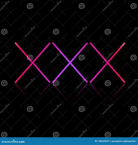 Xxx Glow Stock Illustration Illustration Of Symbol