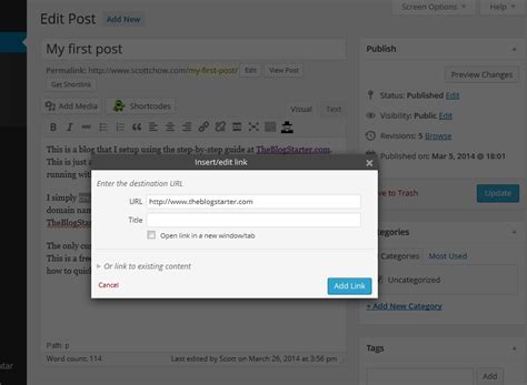 How To Add Links To Your WordPress Blog The Blog Starter