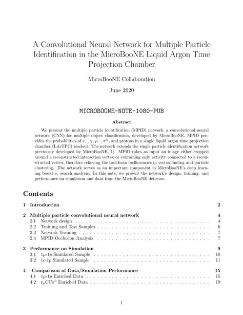 A Convolutional Neural Network For Multiple Particle Identiﬁcation In The Microboone Liquid