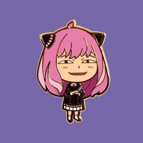 Anya Anime Knife Enamel Pin Etsy