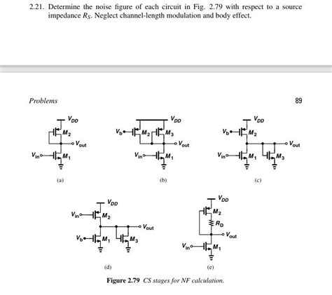 Solved Determine The Noise Figure Of Each Circuit In Chegg