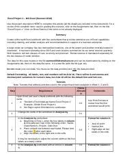 Excel Project 1 Instructions Pdf Docx Excel Project 1 MS Excel Summer 2018 Use The Project