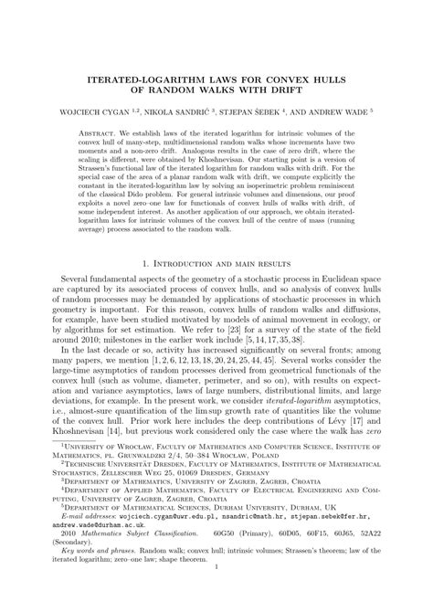 pdf iterated logarithm laws for convex hulls of random walks with drift