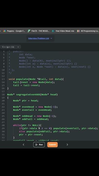 Day 19 Native To Programming Segregate Even And Odd Nodes In The Linked Listshortsshort