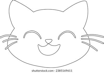 Cat Muzzle Drawing Decoration Design Stock Vector Royalty Free Shutterstock