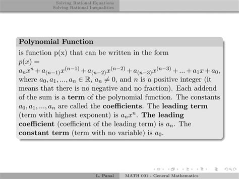 Rational Function Rational Function Ppt