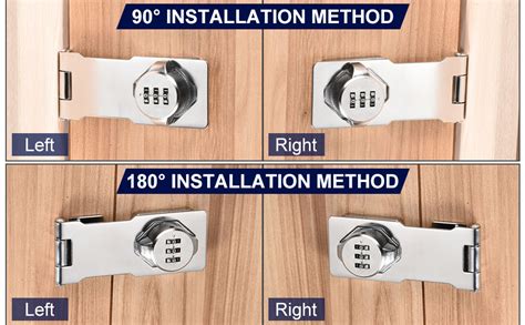 Patikil Household Cabinet Password Lock Hasp Locks Combination Latch