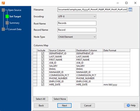 Export Redshift Query To Xml Using Dynamic Filename With Current Date