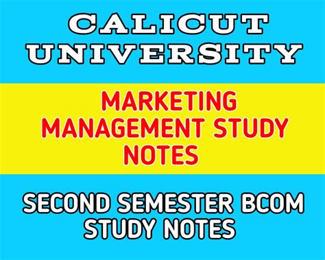 Calicut University 2nd Sem Marketing Management Pdf