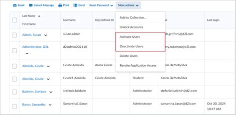 Deactivate Or Reactivate Users Brightspace