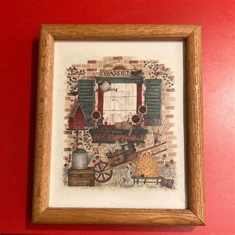 Debbie Mumm Wall Decor Debbie Mumm Picture In Oak Frame Poshmark