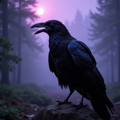 Free Twilight Raven Watch Image Raven Misty Forest Download At