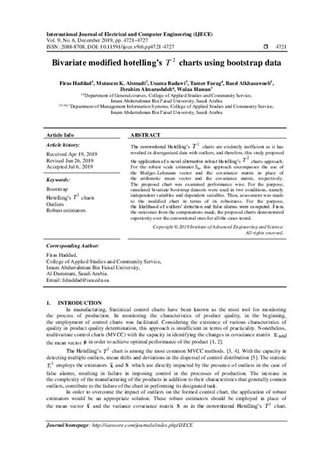 pdf bivariate modified hotelling s t2 charts using bootstrap data