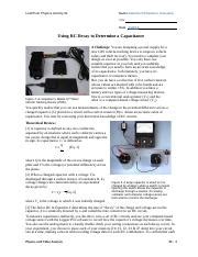 Lab RC Circuit Docx LivePhoto Physics Activity Name Jasmine