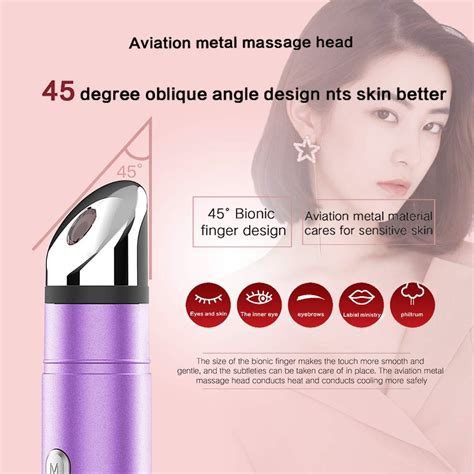 Kwlyon Eye Massager Wand With Heat And Cooling Roller Dark Circles Treatment And Migraine Relief