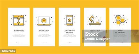 업계 40 개념 온보딩 모바일 앱 페이지 화면 평면 아이콘 Ux Ui 디자인 템플릿 벡터 일러스트레이션 Revolution에 대한 스톡 벡터 아트 및 기타 이미지 Istock