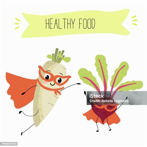 재미있는 만화 캐릭터 사탕무 무 슈퍼 히어로 건강 식품 주방 재료 아이 티셔츠 디자인의 벡터 일러스트 레이 션 구조에 대한 스톡 벡터 아트 및 기타 이미지 Istock