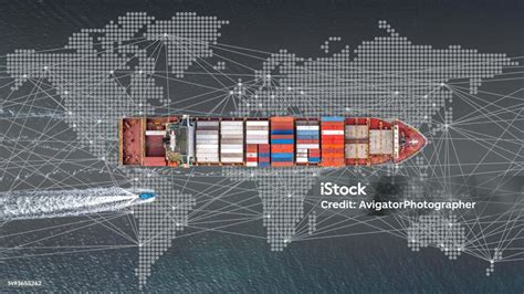 컨테이너선 글로벌 비즈니스 물류 수입 수출 화물 운송 컨테이너 선박 분석 빅 데이터 시각화 추상 그래픽 지구본 및 차트 정보 사업 화물 운송에 대한 스톡 사진 및 기타