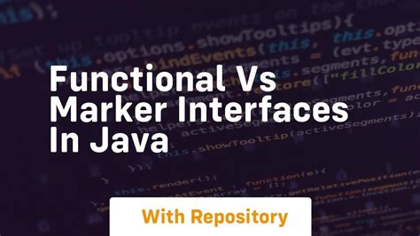 Functional Vs Marker Interfaces In Java Youtube
