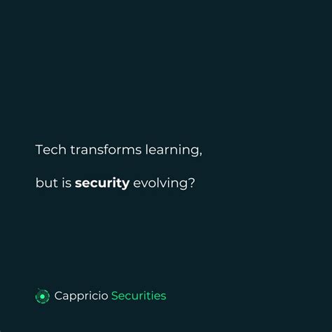 Cybersecurity In Edu Tech A Must Have Cappricio Securities Posted On