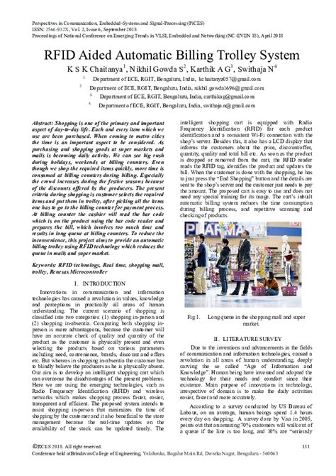 Pdf Rfid Aided Automatic Billing Trolley System Karthik Pandiyan