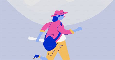 분홍색 모자를 쓴 사람이 눈 속을 걷고 있습니다 벡터 Unsplash의 여행하다 이미지