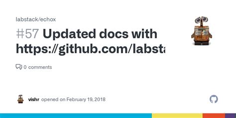 Updated Docs With Https Github Com Labstack Echo Pull Issue Labstack Echox GitHub