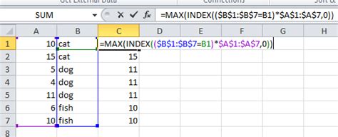Excel Alternative To Max If With Formulaarray Stack Overflow