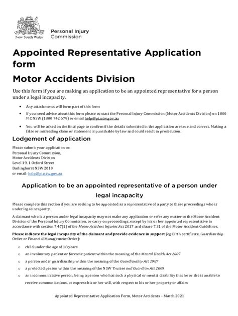 Fillable Online Appointed Representative Application Form Motor Fax Email Print Pdffiller