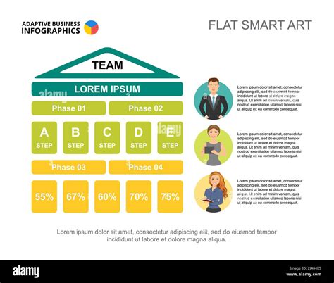 Teamwork Strategy Process Chart Template For Presentation Vector Illustration Elements Of